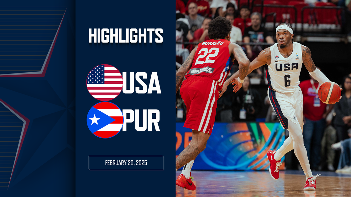 HIGHLIGHTS: USA vs Puerto Rico | 2025 FIBA AmeriCup Qualifier | Feb. 20 ...